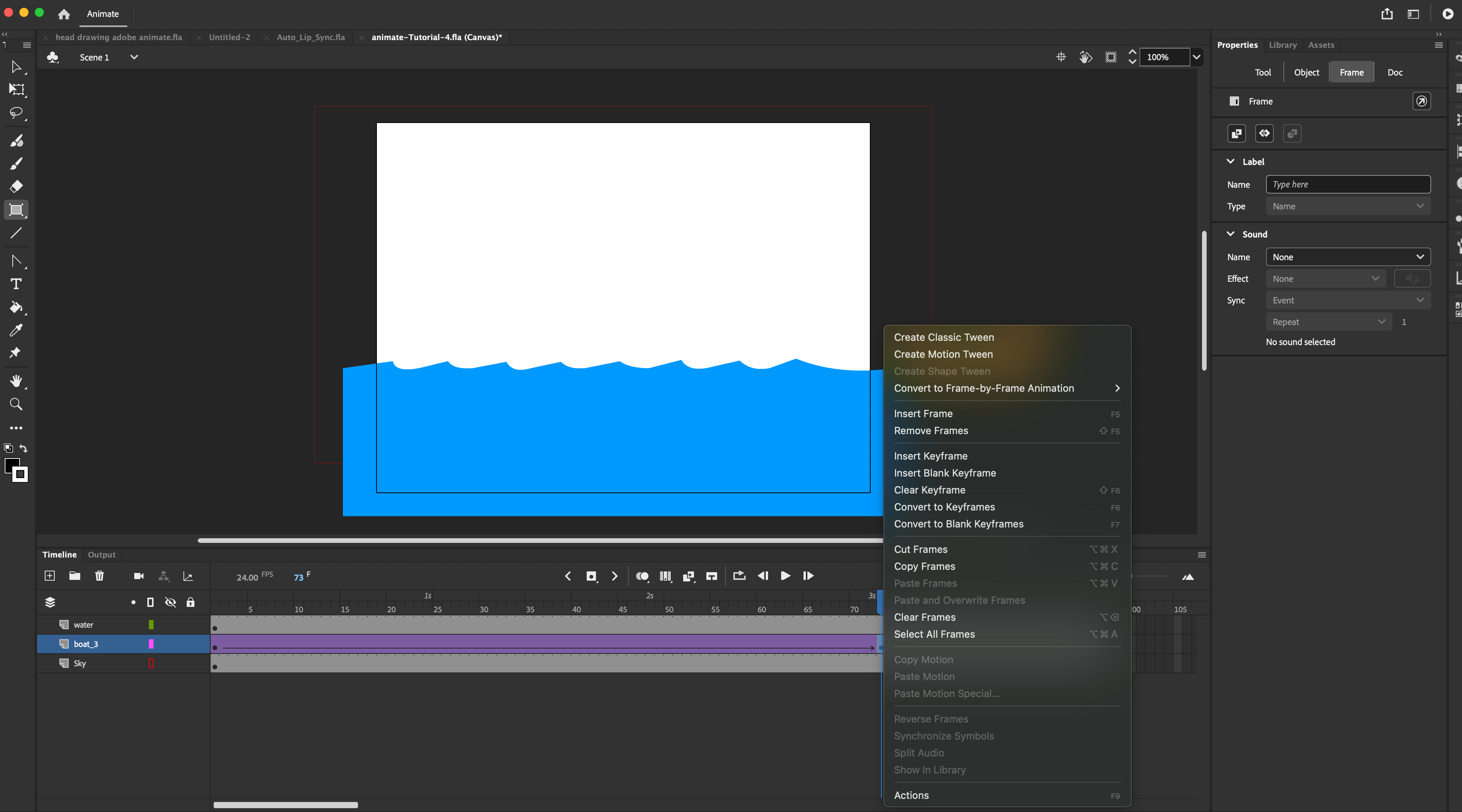 Adobe Animate Activity – animating with a classic motion tween ...